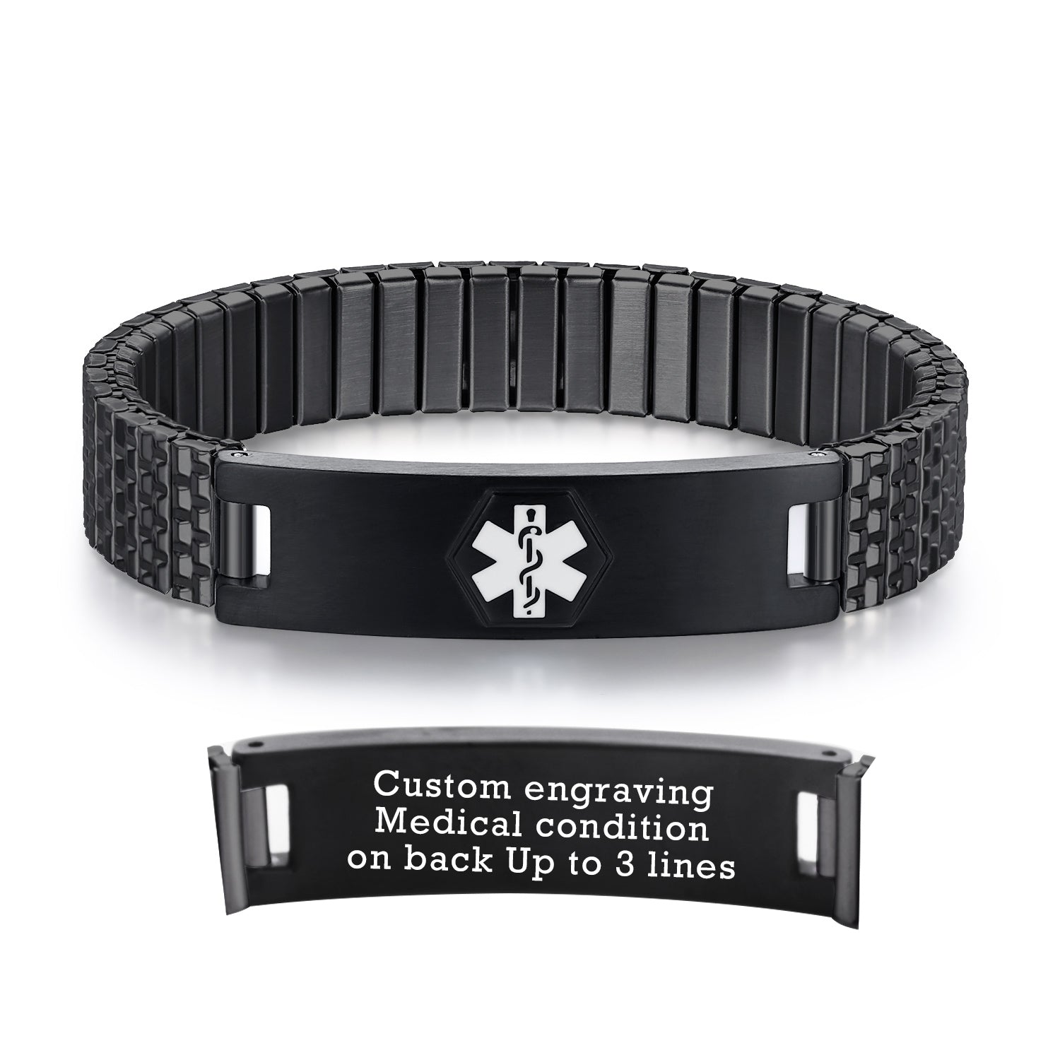 Customize Engraving Medical alert bracelets For Men – LinnaLove