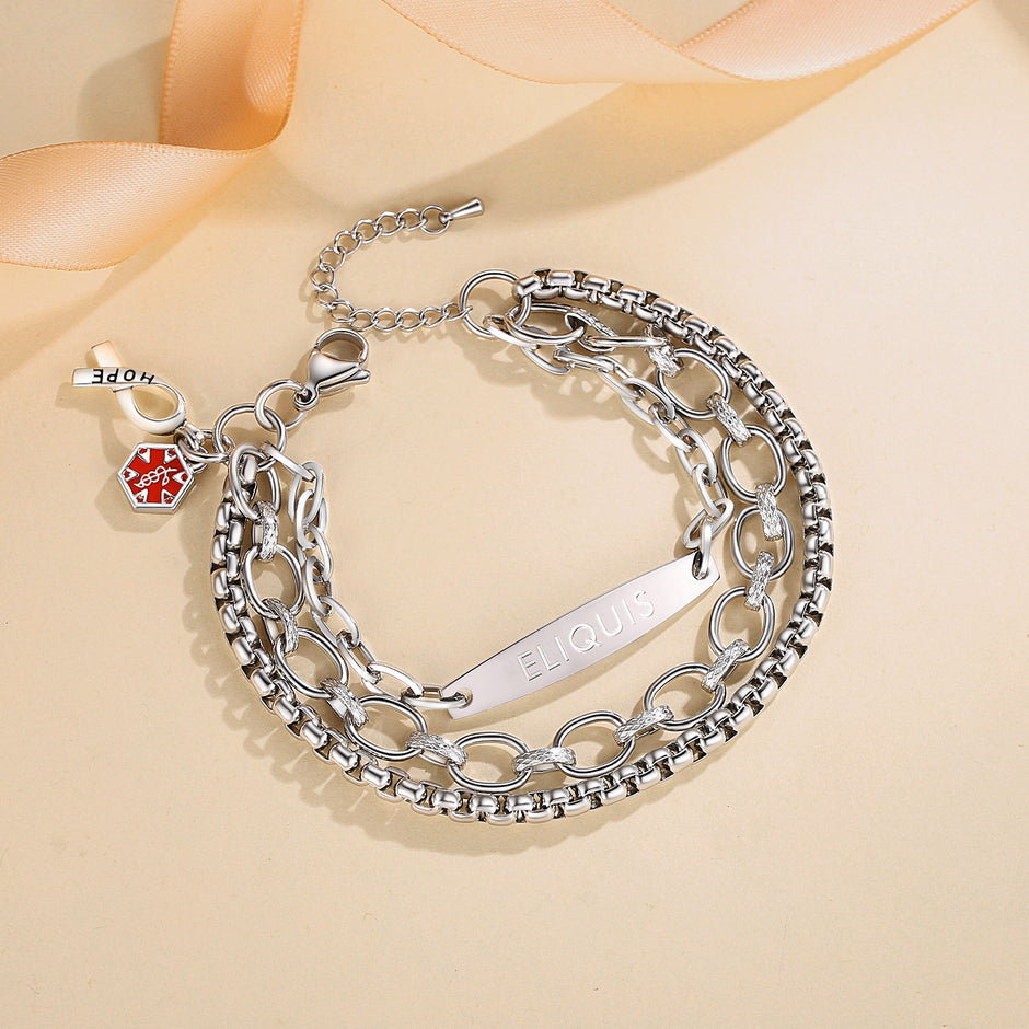Customize Engraving Medical ID Bracelets For Women – LinnaLove