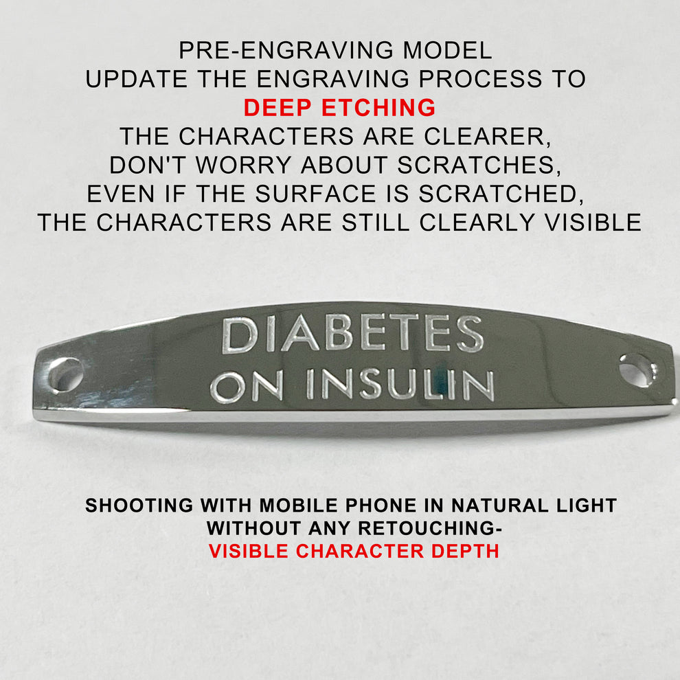 SIMPLE ROLO CHAIN MEDICAL ALERT ID BRACELET FOR WOMEN & GIRL – LinnaLove